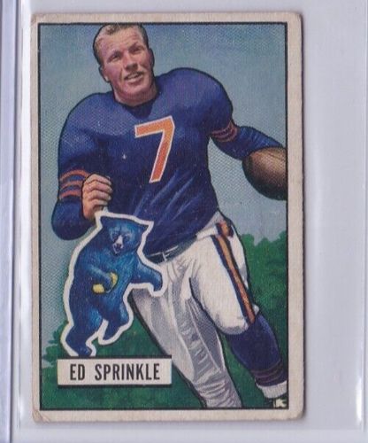 1951 Bowman - #51 - Ed Sprinkle - RC HOF - Chicago Bears - VG ID10 | eBay