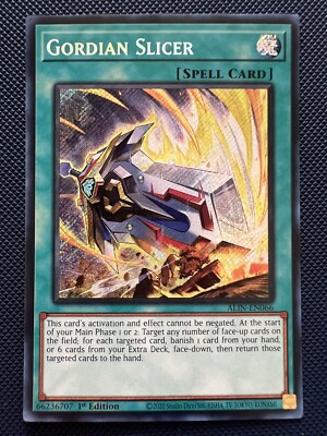 Yugioh Gordian Slicer ALIN-EN066 Secret Rare 1st Edition NM | eBay
