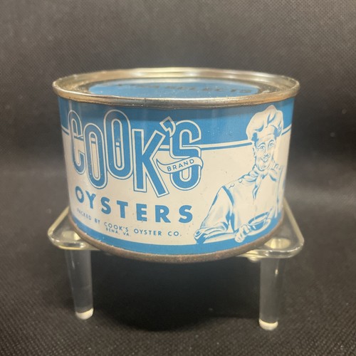Vintage Cook’s Brand 1/2 Pint Size 8 Oz size Oyster Tin Can Bena ...