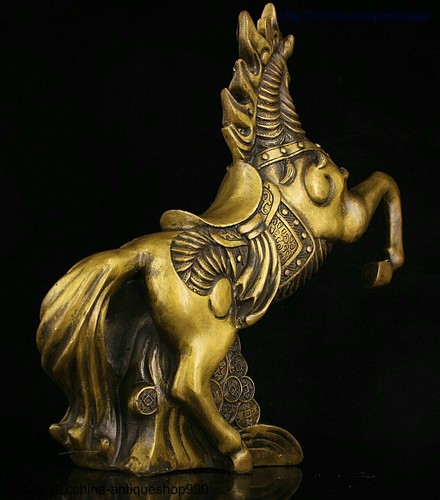 Collect Chinese Bronze Copper Fengshui 12 Zodiac Year Animal Horse ...
