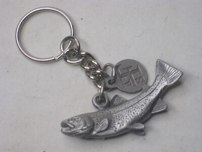 detailed metal fish key chain keychain fob detailed trout AFS fisheries ...