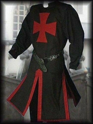 Medieval Knights Red Templar Sleeveless Tunic Surcoat Reenactment LARP ...