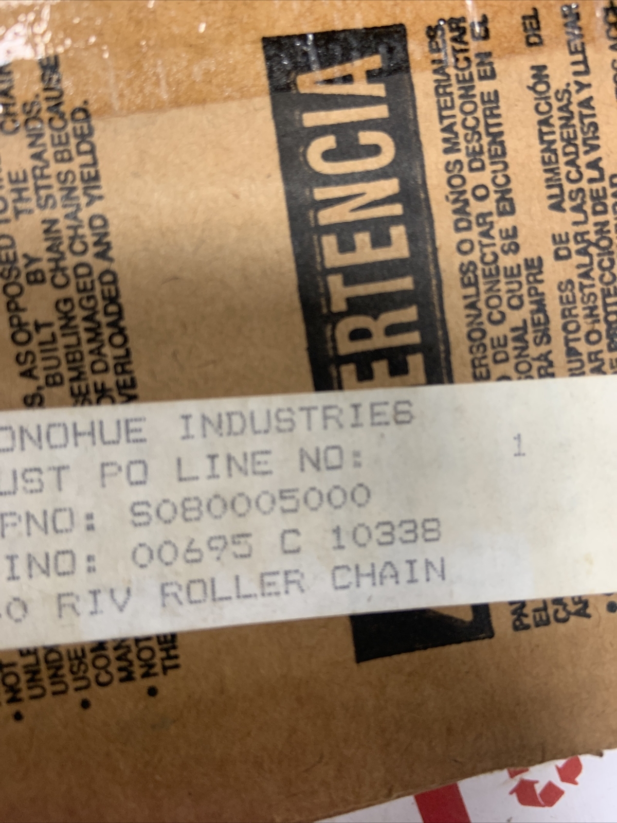 Rexnord REX40R10BX 10' Roller Chain Rex40riv 40 Rivdeted for sale ...