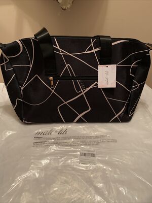 NWT Mali + Lili Weekender Bag - Black Abstract | eBay