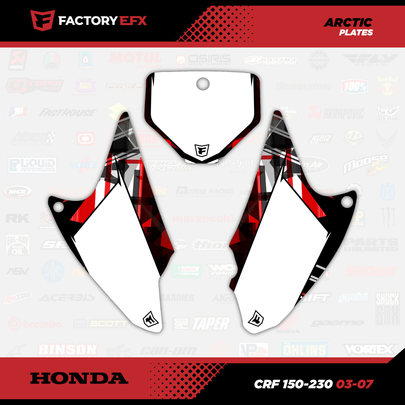 07-25 fits Honda CRF150R Number Plate Graphic Kit Decals CRF 150 150R ...