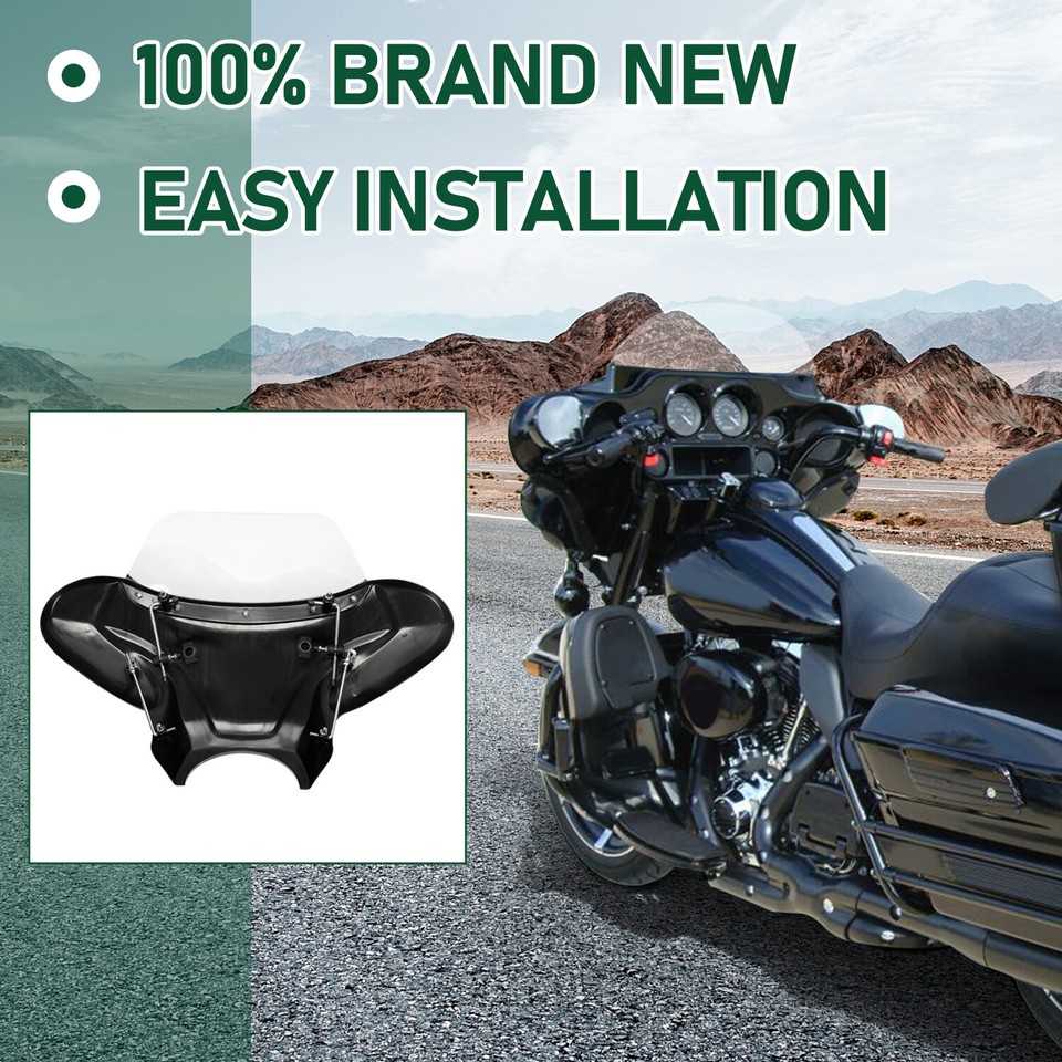 Batwing Front Upper Fairing w/Bracket For Universal Harley Yamaha ...