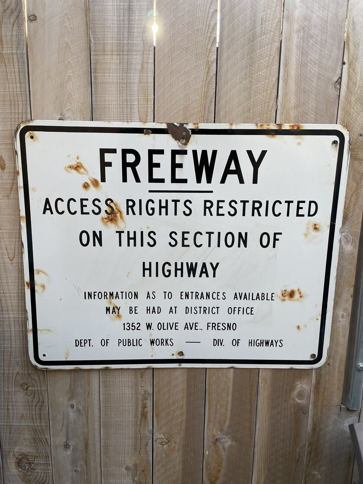 Vintage Authentic Retired California Freeway City of Fresno Steel ...