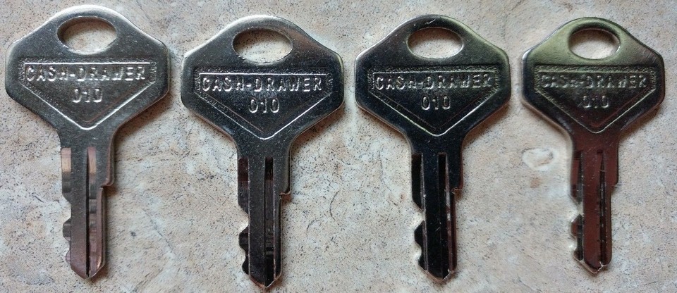 MS 010 Cash Drawer Keys Fits Star Micronics, NCR, Aloha, International ...