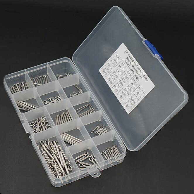 150PCS 304 Stainless Steel Split-Cotter Pins Assortment Kit 304 ...