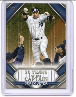 2020 Topps Update Derek Jeter 20 Years of the Captain Gold Insert Card ...