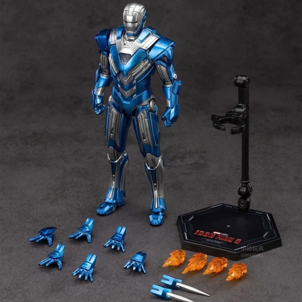ZD Toy iron man Mark30 action figure iron man 3 BLUE STEEL Marvel ...