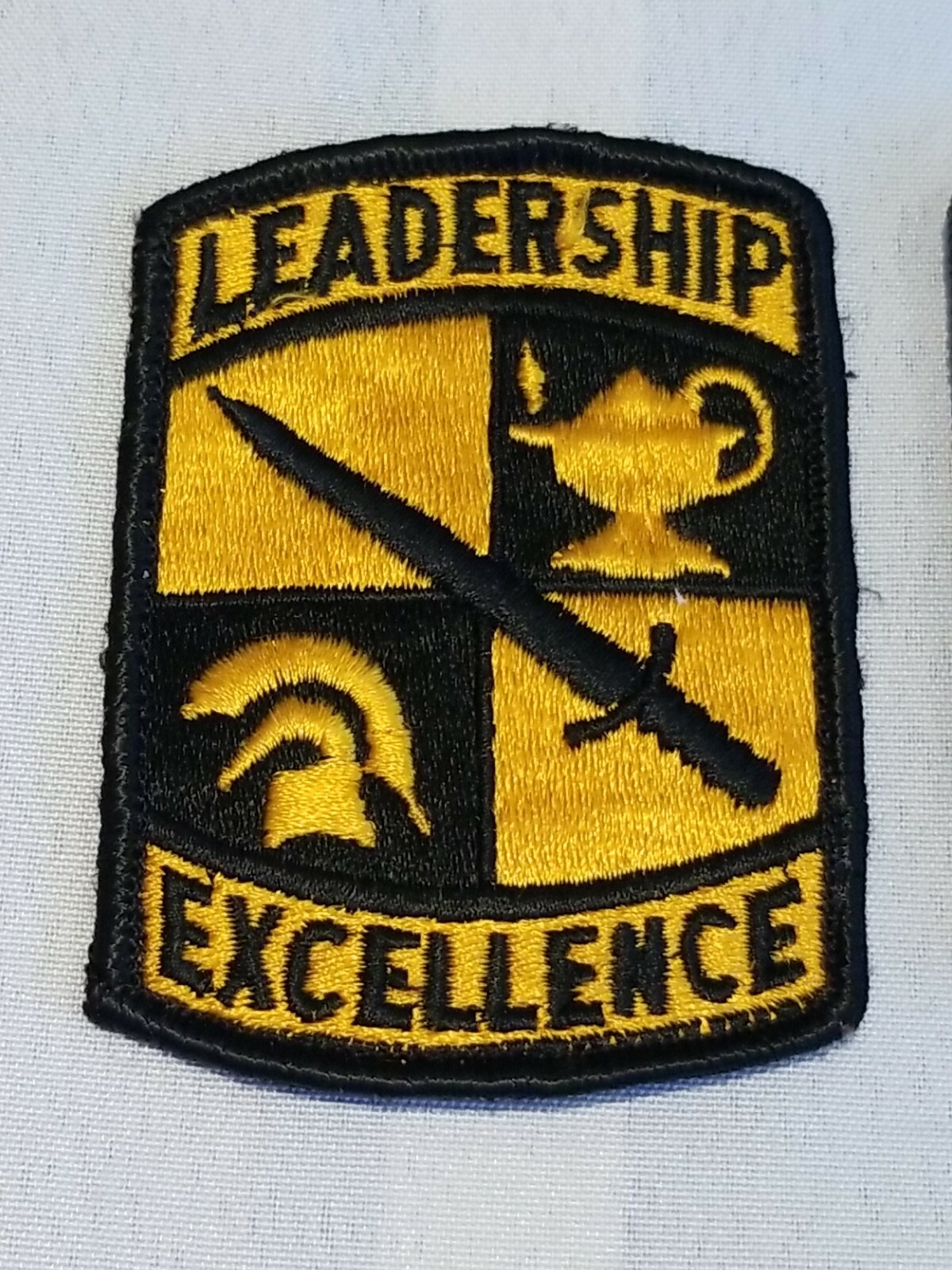 Lot of 2 ROTC Emblem Patch LEADERSHIP EXCELLENCE With Black Border ...