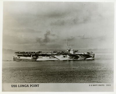 USS Lunga Point in the Pacific Ocean OLD PHOTO | eBay