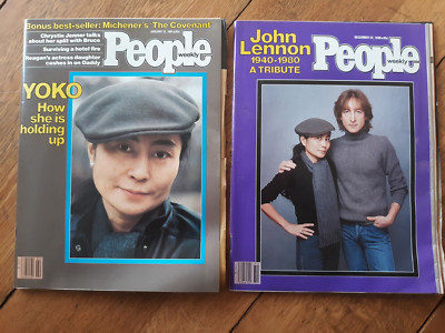 2 People magazines John Lennon Yoko Ono December 22, 1980, Jan 12, 1981 ...