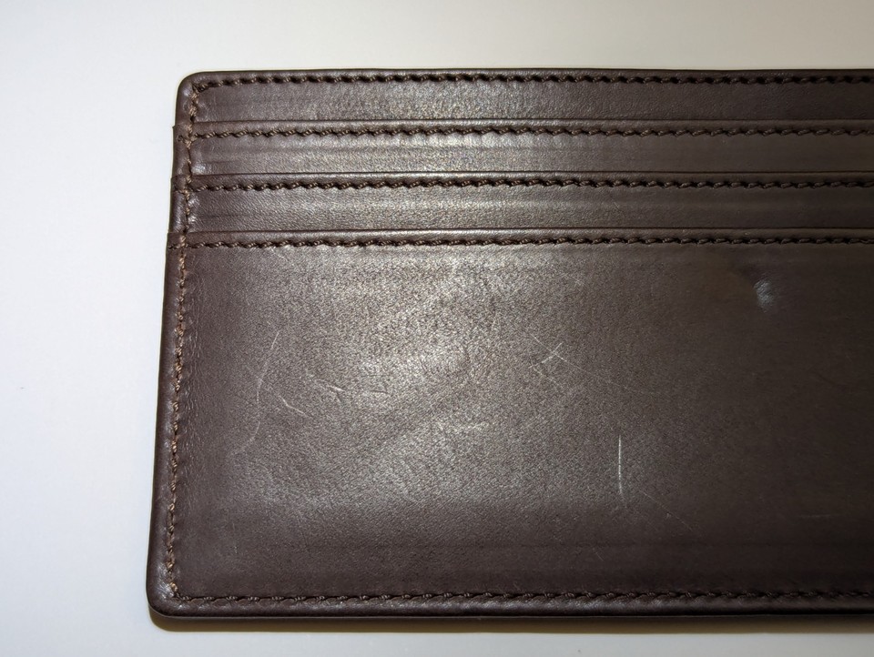 Ghurka 3 Pocket Slim Card Case - Walnut Leather - Wallet - Dark Brown ...