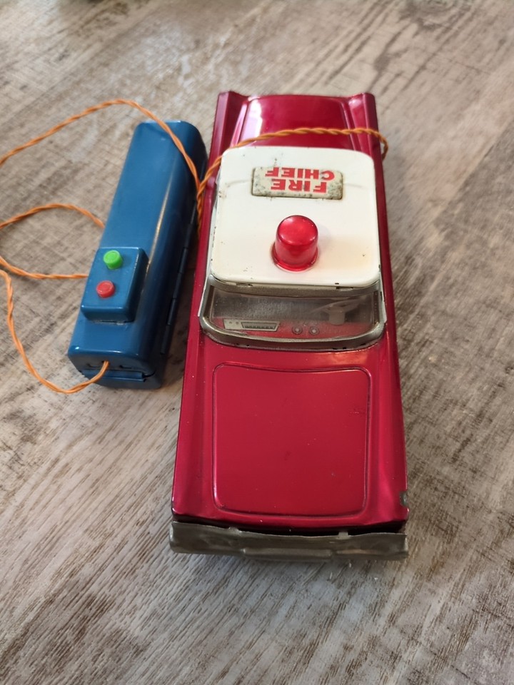 ⭐1960's Tin Plate Japanese Vintage 'Fire Chief's Car Made In Japan Rare ...