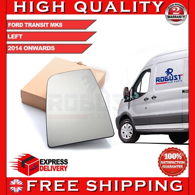 WING MIRROR UPPER GLASS LEFT NEAR SIDE FOR FORD TRANSIT MK8 1823985 ...
