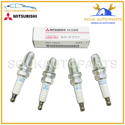 MN119942 Genuine Mitsubishi SPARK PLUG SET of 4 Pcs 6G75 PAJERO MONTERO ...