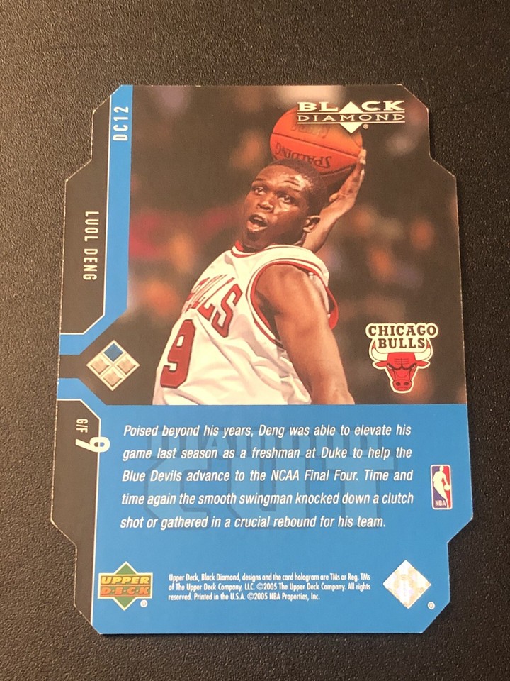 2004-05 Upper Deck Black Diamond Diamond Cut Single Luol Deng #DC12 ...