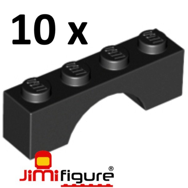 NEW 10 x LEGO Brick Arch 1x4 Black with Bow 3659 Genuine Bulk Lot 4x1 ...