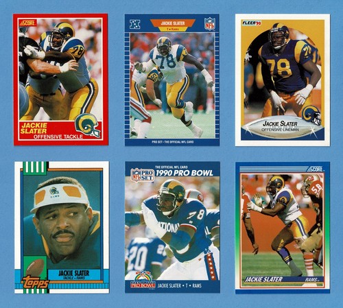 Jackie Slater Lot of 12 Diff Cards 1989-92 HOF LA Rams Jackson State NM ...
