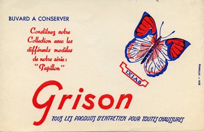BUVARD / CHAUSSURE / PATE GRISON / PAPILLON | eBay
