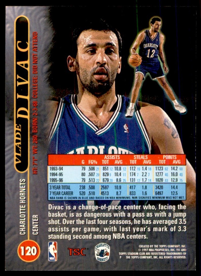 1996-97 Stadium Club Vlade Divac Basketball Cards #120 | eBay
