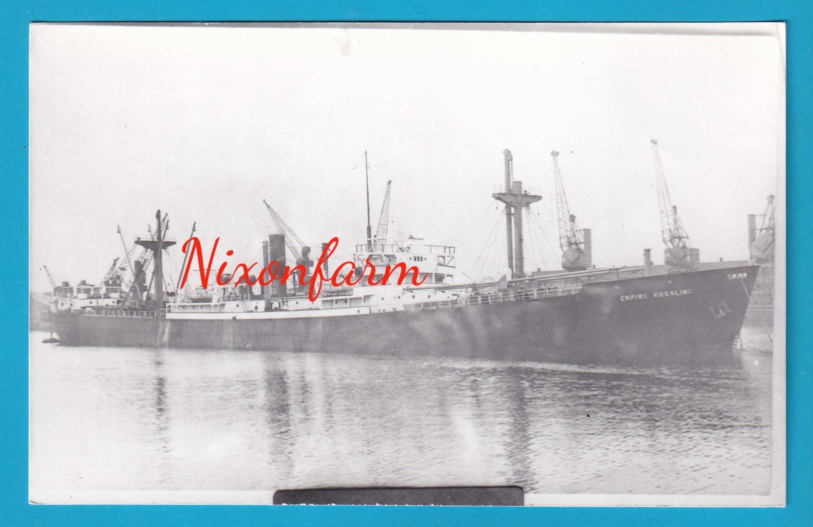 Original Postcard Size RP Moor Line W. Runciman Line ROSEMOOR 1943 ...