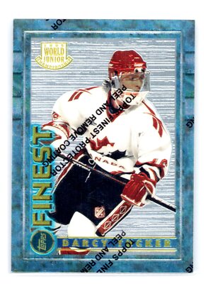 1995 Topps Finest #164 Darcy Tucker World Junior Championships Canada ...