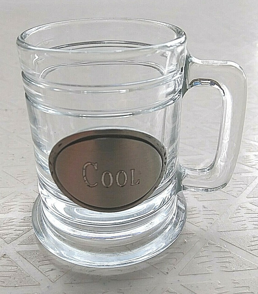 "COOL" CLEAR GLASS MINI-MUG - NEW - FREE S&H | eBay
