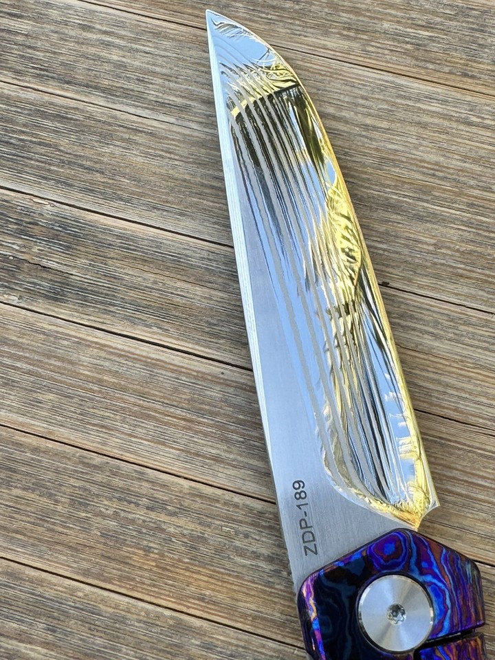 Katsu Knives ZK-T1, Mirror Polished 17 Layer ZDP-189 Blade And Timascus ...