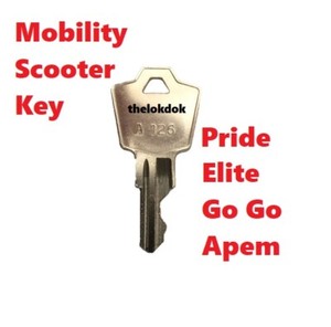 Mobility Scooter Ignition Key A126 For Pride, GoGo, Elite, ES8, ES10 ...
