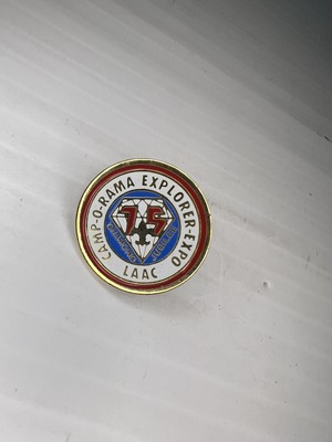 Vintage BSA Boy Scouts of America Lapel Pin LAAC Camp-O-Rama Explorer ...