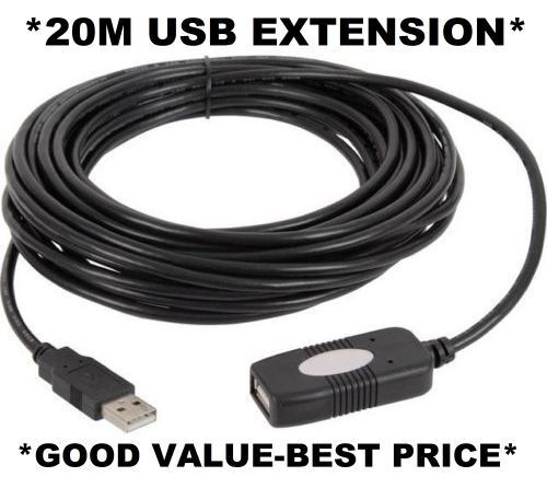 10M ACTIVE USB EXTENSION LEAD CABLE USB A-A PLUG SOCKET BOOSTER ...