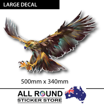 LARGE 500mm Colourful Flying Eagle sticker decal RV Motorhome, 4X4 ...