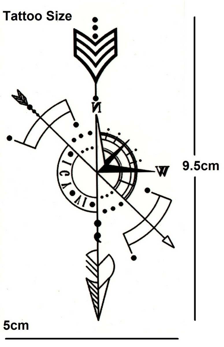 Geometrisches Pfeil Tattoo Metallbild For Sale Mit "STEINBOCK