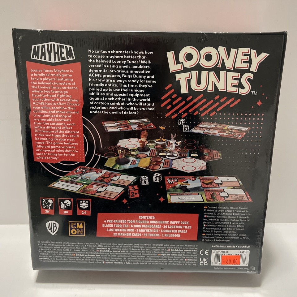 Looney Tunes Mayhem Board Game CMON NEW SEALED | eBay
