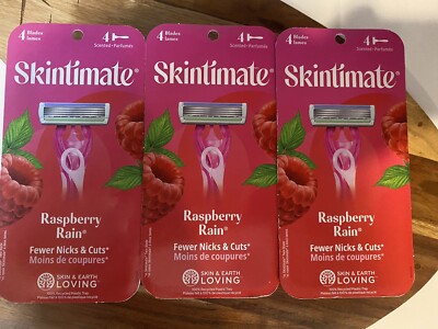 Skintimate Raspberry Rain Fewer Nicks & Cuts Disposable Razors 3pk 4ct ...