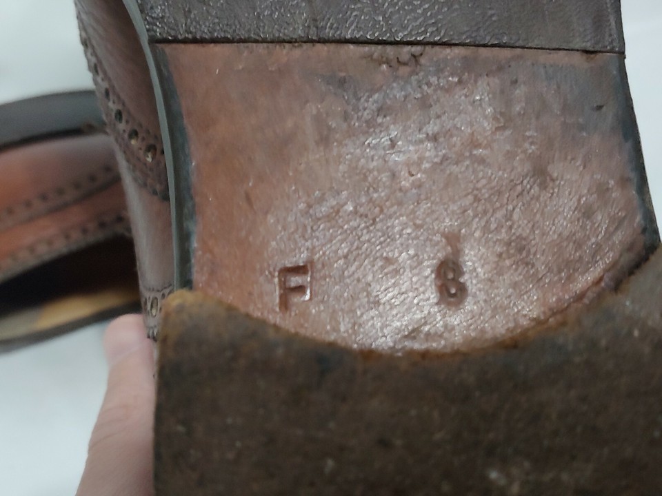 A Testoni Brown Leather Wingtip Full Brogue Mens Oxford Dress Shoes ...