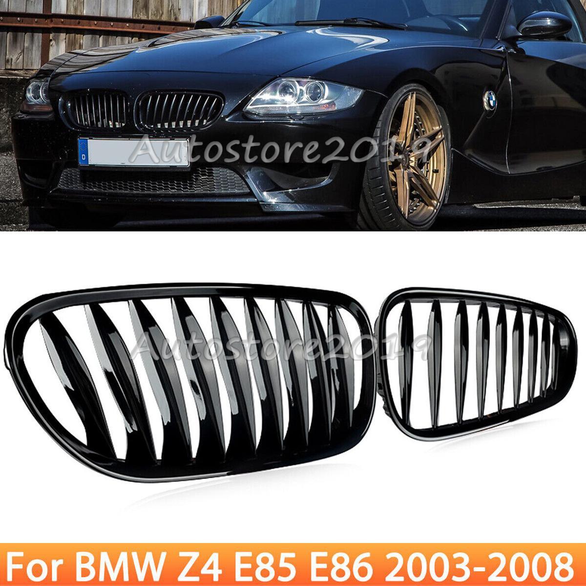 For BMW Z4 E85 E86 2003-2008 Pair Front Center Kidney Grille Grill ...