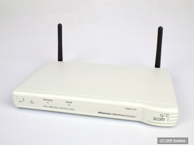 3Com 3CRWE41196 11Mbps Wireless Access Point 802.11b WEP Encryption ...