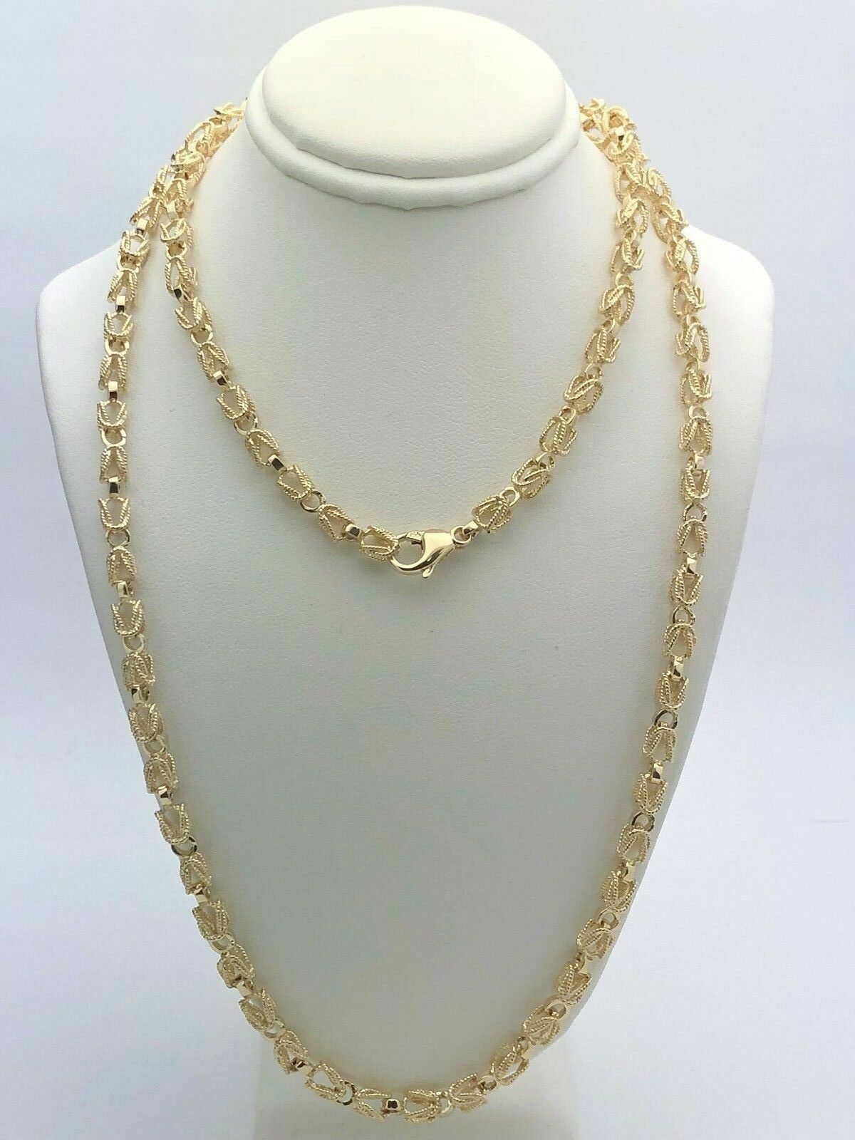 14k Yellow Gold Solid Turkish Style Chain Necklace 26" 5mm 49 grams | eBay