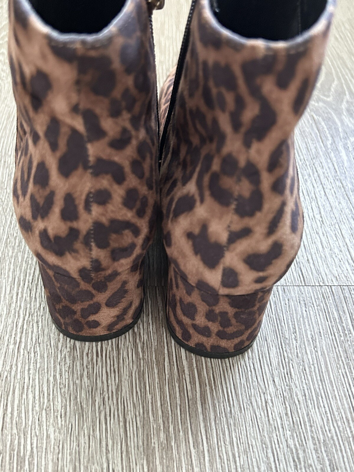 Sam & Libby Leopard Animal Print Ankle Booties Size 6… - Gem