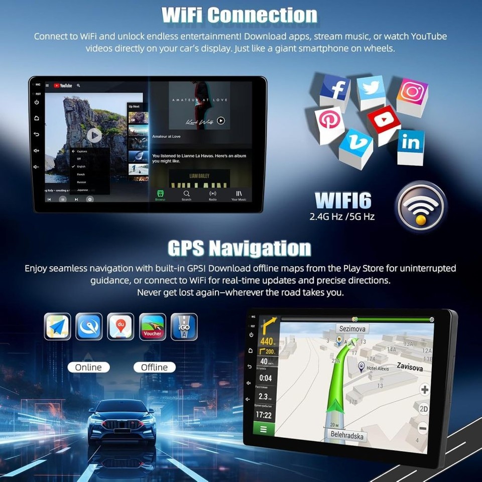 4+64GB 8Core CarPlay Android 15 Autoradio Für Dacia Sandero 3 Navi WIFI ...