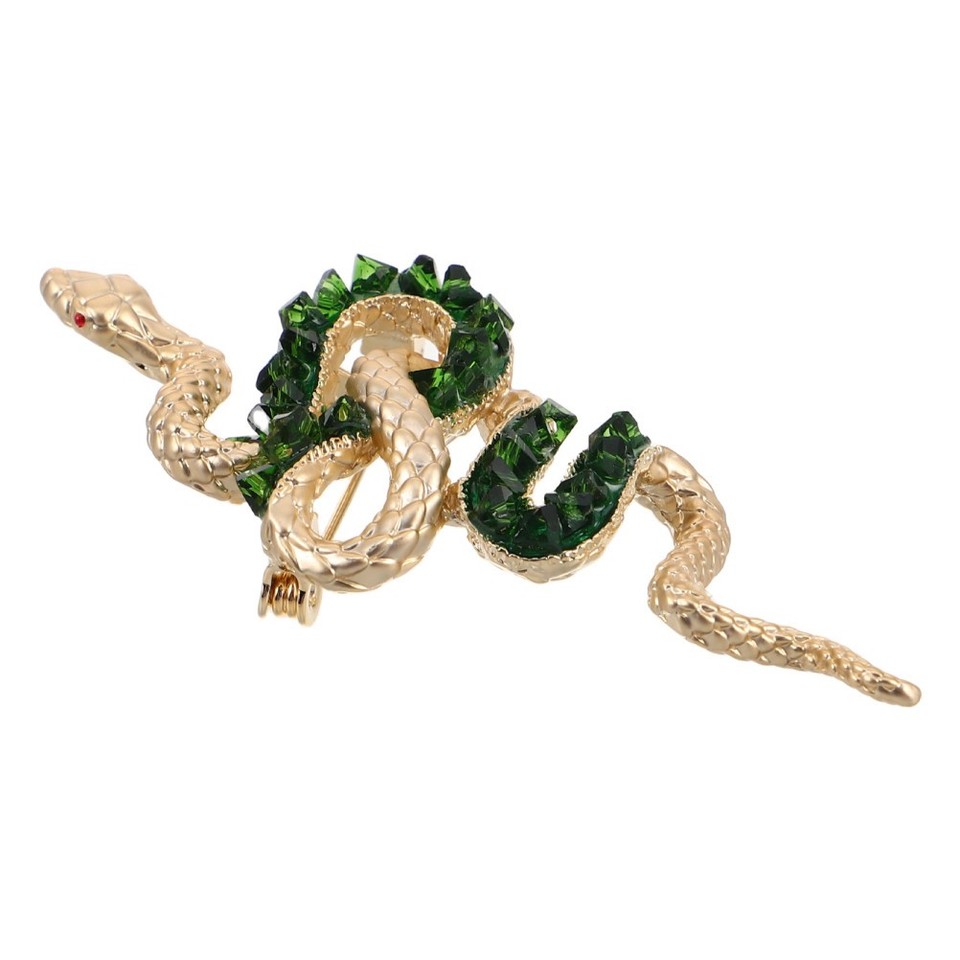 Embroidered Badge Brooch Metal Collar Brooches Delicate Snake Pin ...