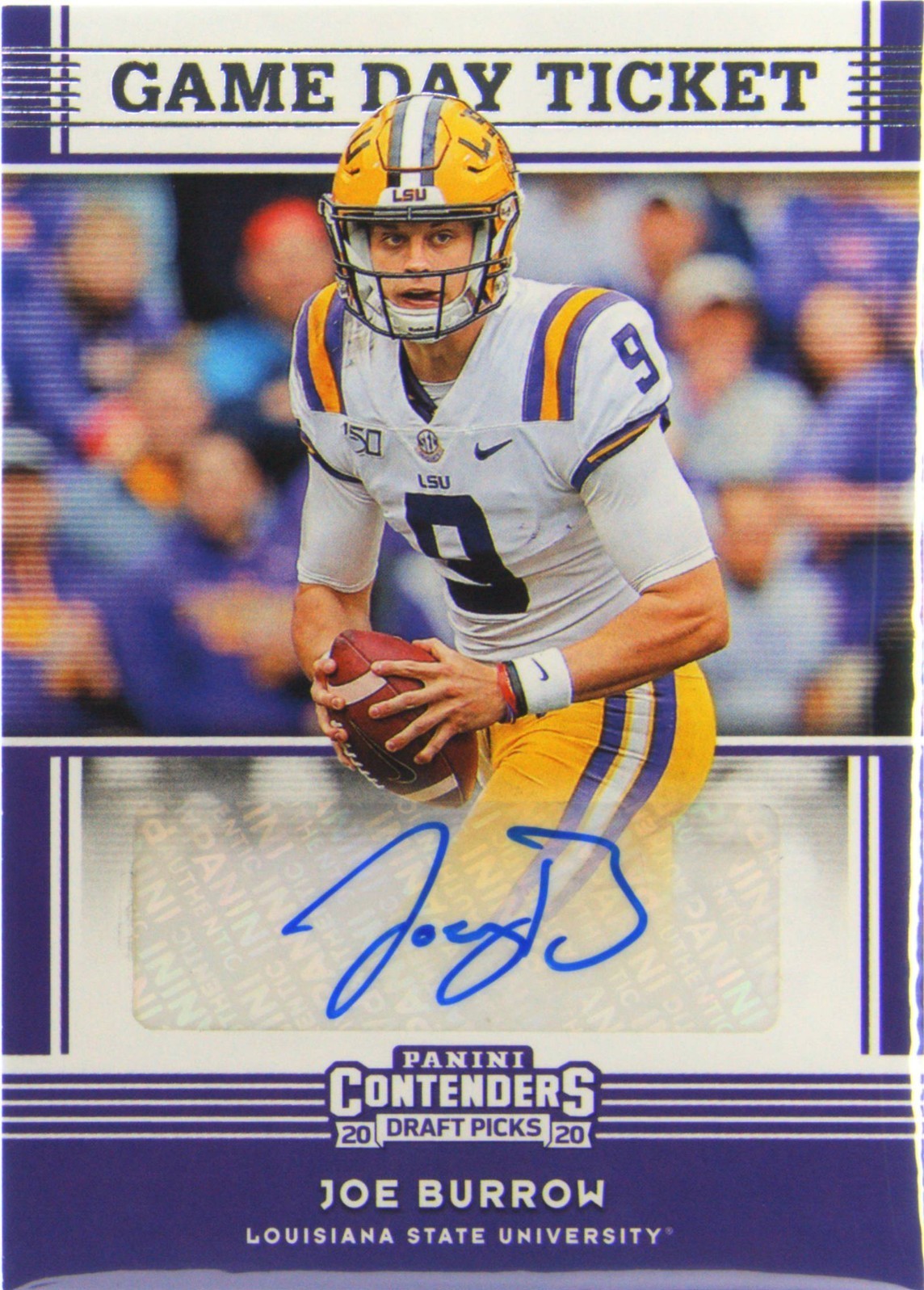 2020 Panini Contenders Draft Picks - Game Day Ticket Signatures Joe ...