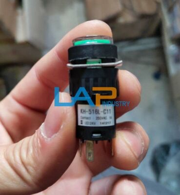 1PCS New For Illuminated Button Switch KH-516L-C11 24V green 1.5mm #E7 ...