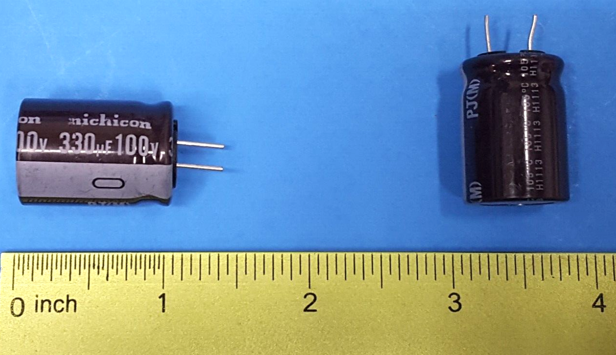 (15 PCs) CAPACITOR, UPJ2A331MHD6, NICHICON , 330 UF/MF , 100V , 20% ...