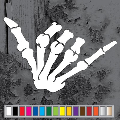 HANG LOOSE Skeleton Hand cut vinyl decal car truck window sticker | eBay