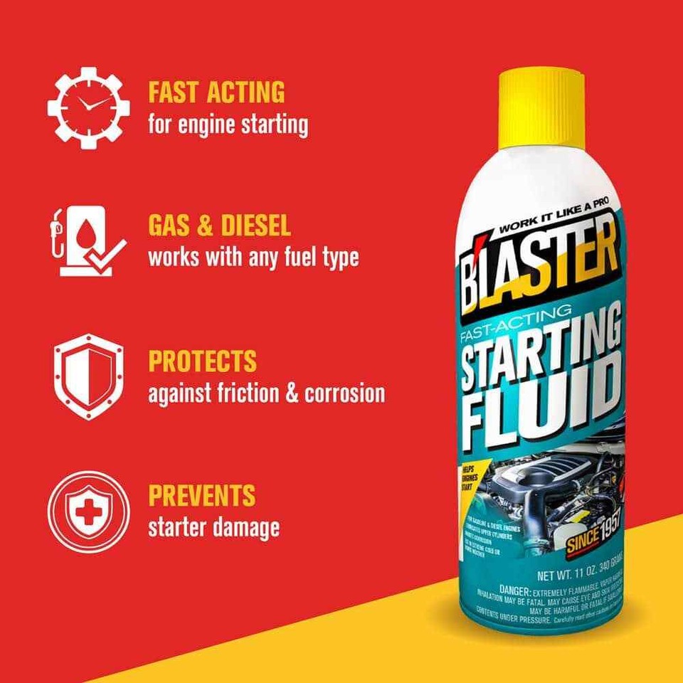 Engine Starting Fluid Spray Starter Cycle Start Extreme Weather 11 OZ 6 ...